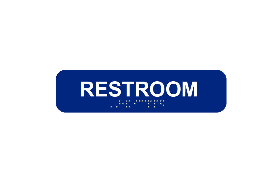 Cal-Royal Restroom ADA Restroom Sign with Braille — Lux Door Hardware
