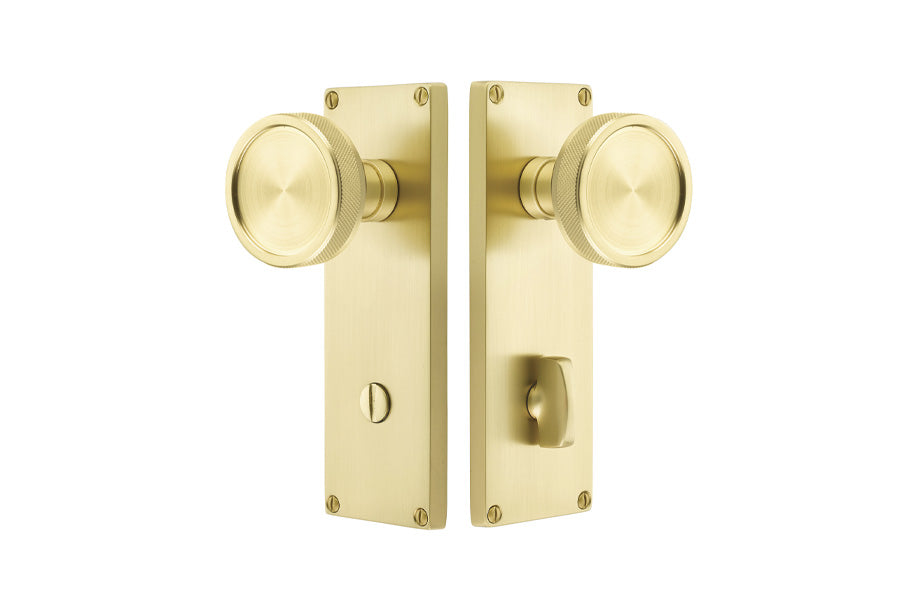 Emtek Modern Sideplate Lockset with Thumbturn Privacy — Lux Door Hardware