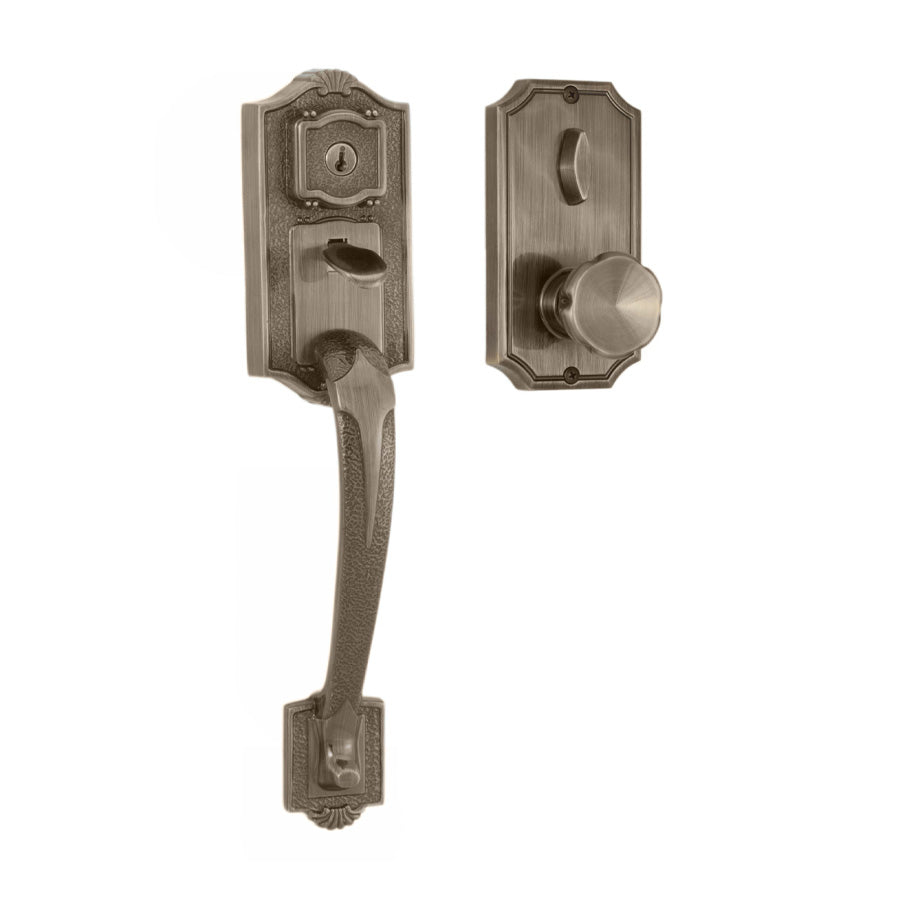 Weslock Colonial 1400 Keyed Single Cylinder Handleset with Eleganti Kn ...