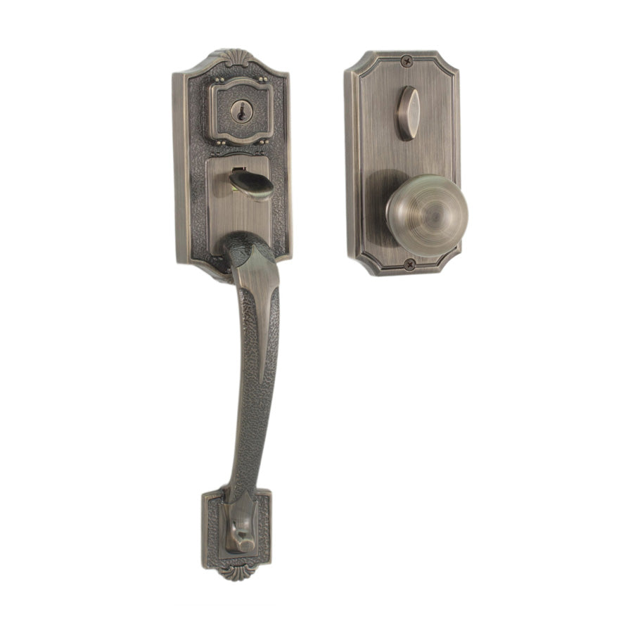 Weslock Colonial 1400 Keyed Single Cylinder Handleset with Impresa Kno ...