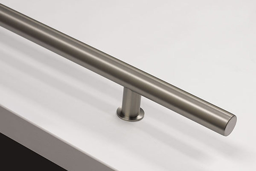 Emtek Modern Steel Round Long Door Pull — Lux Door Hardware