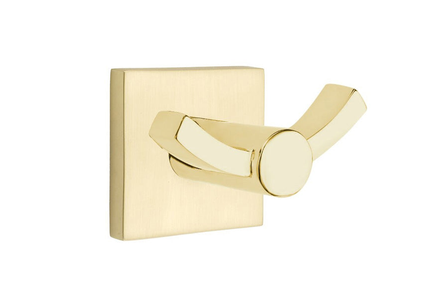 Emtek Modern Brass Double Hook — Lux Door Hardware