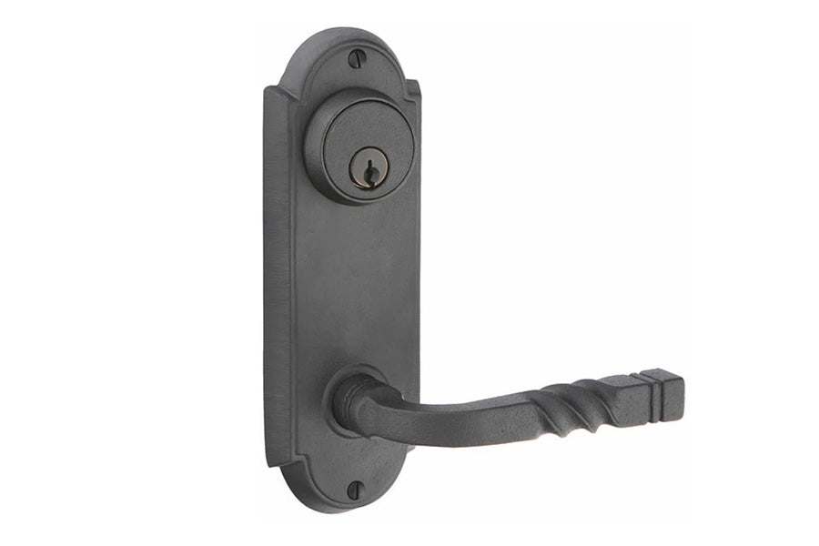 Emtek #5 Wrought Steel Sideplate Lock — Lux Door Hardware